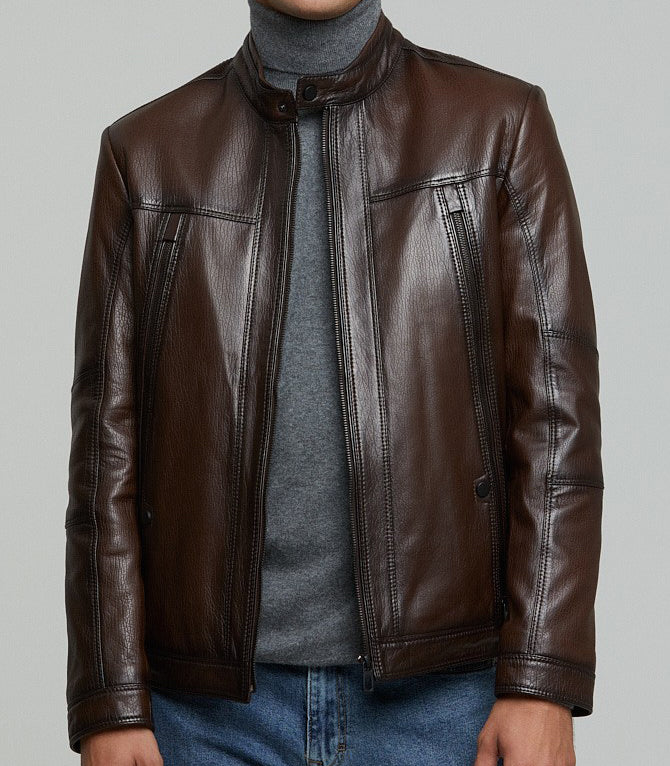 Butler Brown Men's Leather Jacket – Distressed Jackets